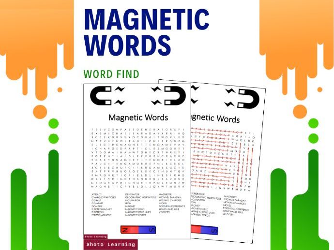 MAGNETIC WORDS SCIENCE ACTIVITY - BUNDLE WORD FIND SCRAMBLE WORDS ...