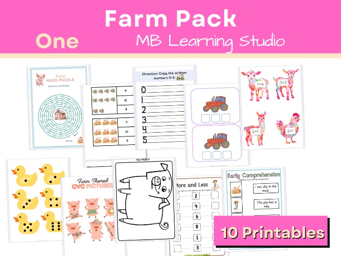 Farm Pack - Math & Phonics Activities - Preschool, Reception, EYFS ...