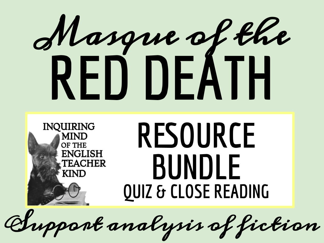 "The Masque of the Red Death" by Edgar Allan Poe Resource Bundle ...