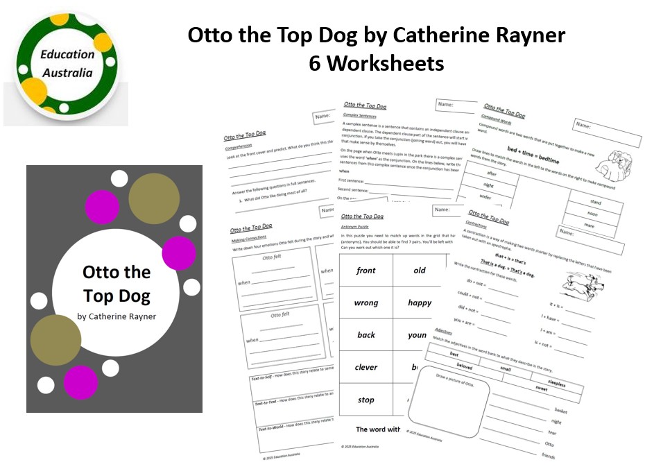 Otto the Top Dog by Catherine Rayner - 6 Worksheets - Reading ...