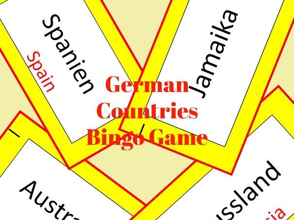 10 German Topics Bingo Games Activity | Teaching Resources