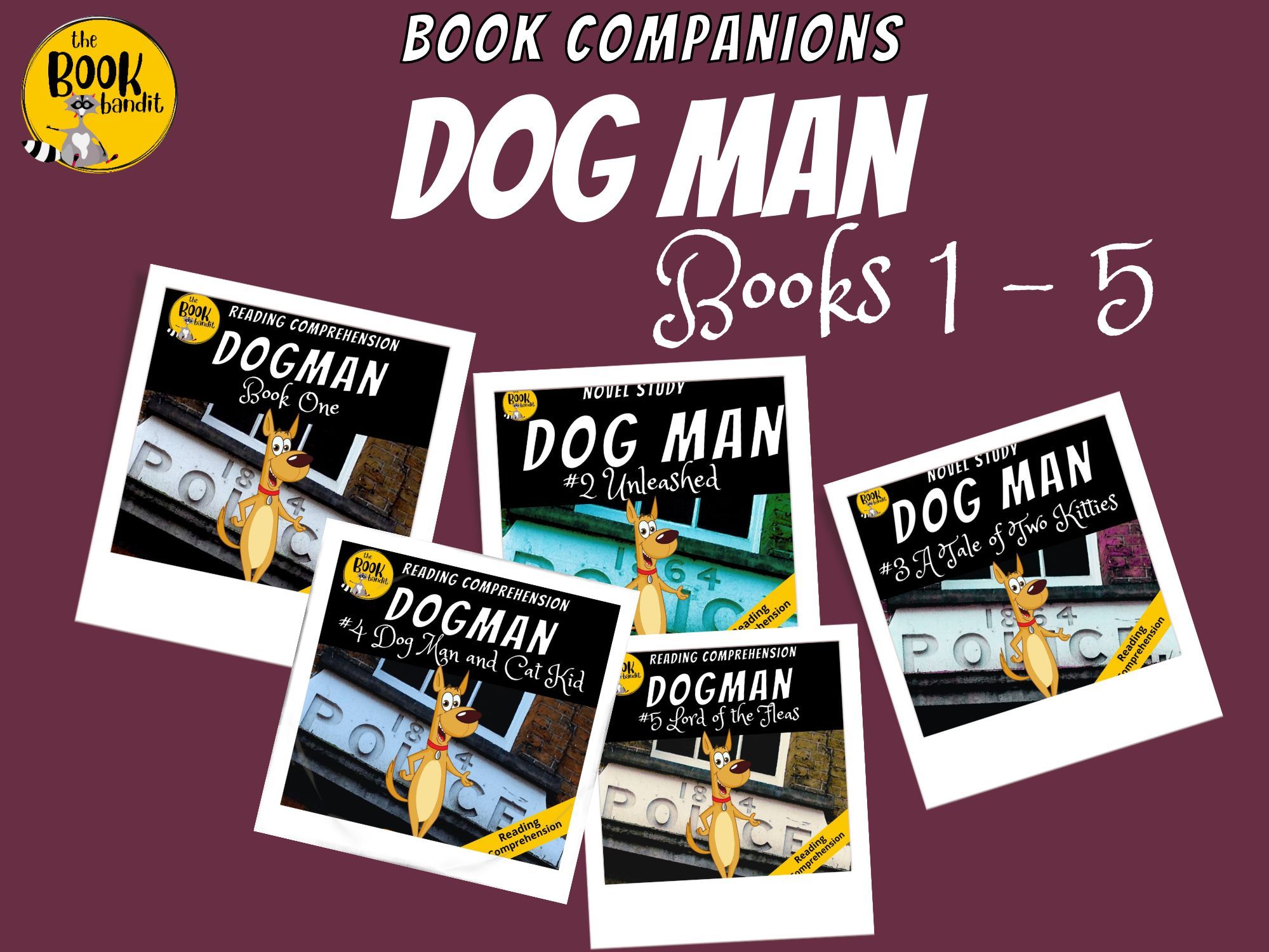 DOG MAN Book Companions for Books 1 - 5 READING COMPREHENSION and ...