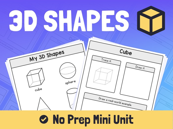 3D Shapes Worksheets Cube Sphere Cylinder More 3D Shapes Unit 3D Shapes Worksheets Cube Sphere Cylinder More 3D Shapes Unit