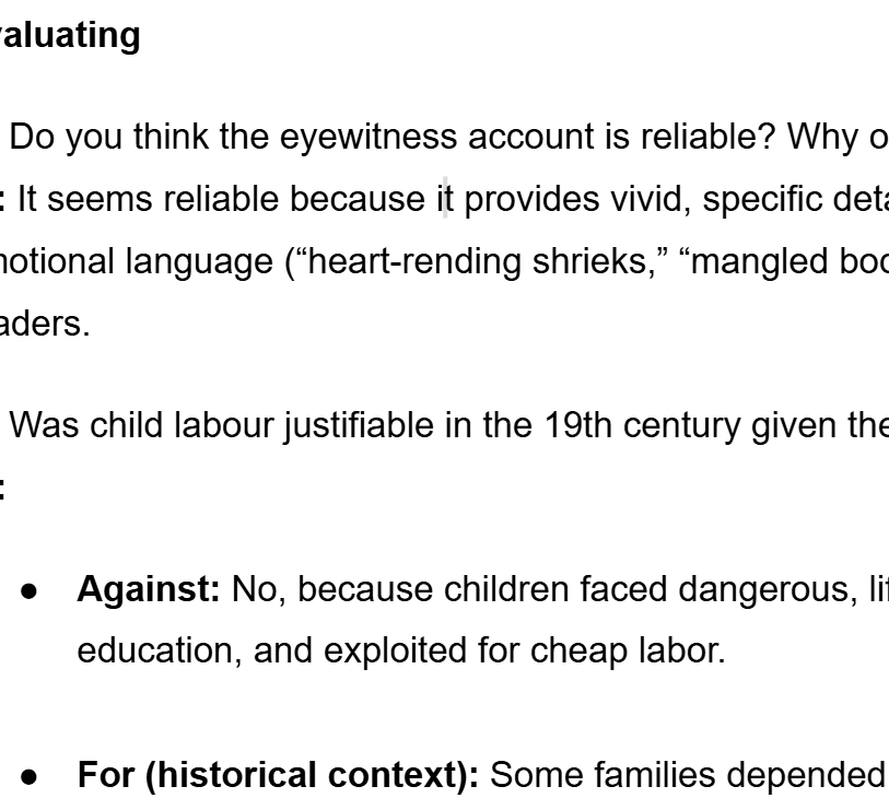 Industrial Revolution Child Labour Accident Report Lesson | Teaching ...