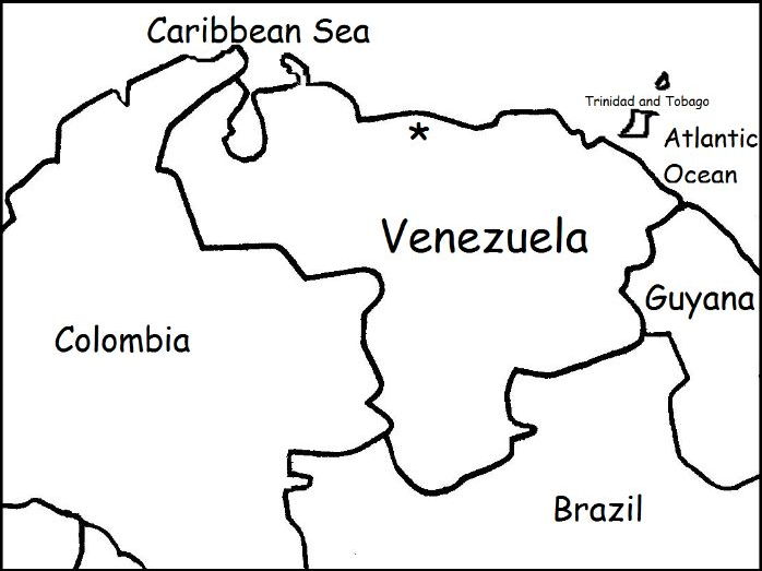 VENEZUELA - Printable handout with map to color by tspeelman | Teaching ...