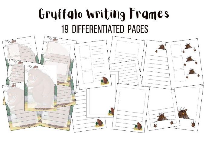 Gruffalo Writing Frames - 19 Differentiated Pages | Teaching Resources