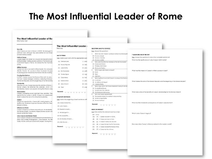 The Most Influential Leader of Rome | Teaching Resources