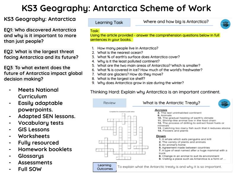 KS3 Geography Antarctica SOW | Teaching Resources
