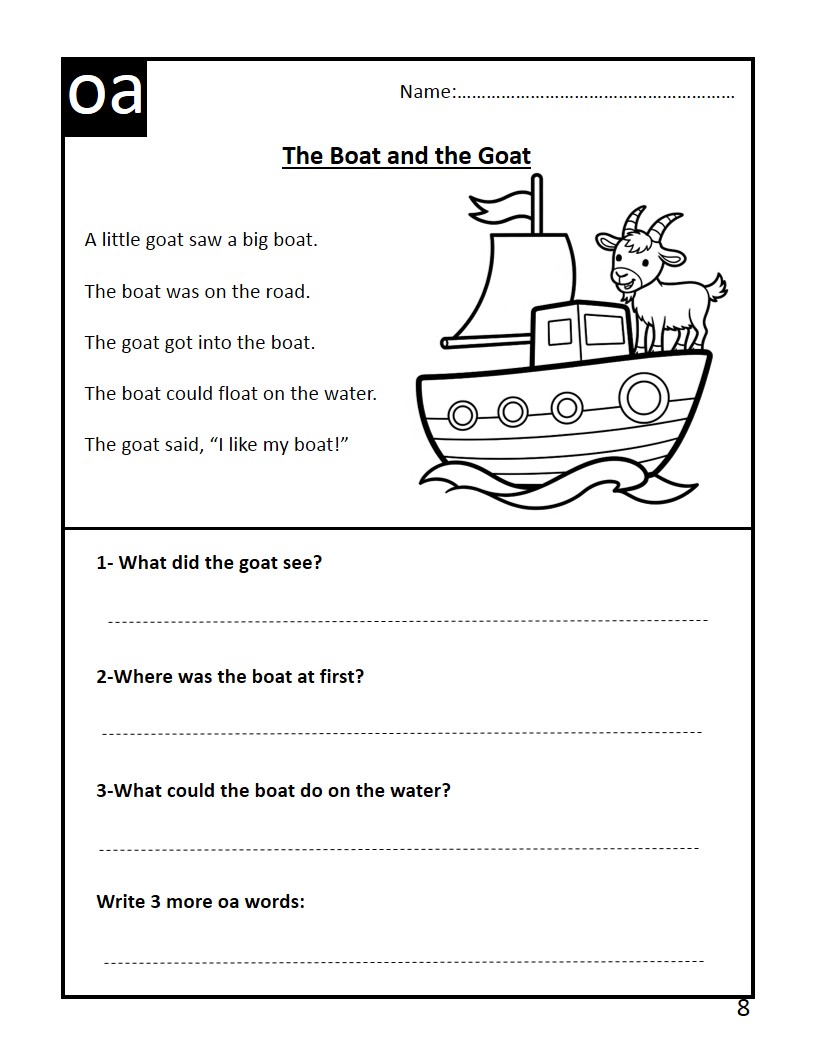 Phonics Reading Comprehension CVC Book - 65 Short Stories for Early ...