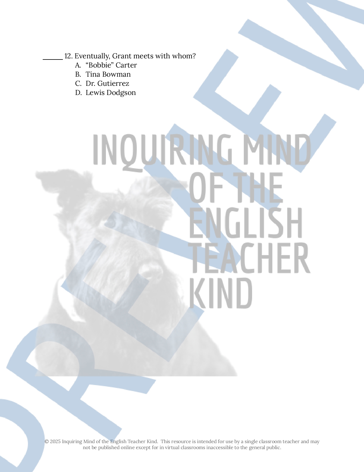Jurassic Park by Michael Crichton Seventh Iteration Quiz and Answer Key ...