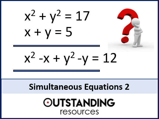 Simultaneous Equations 2 - Substitution Method including dealing with ...