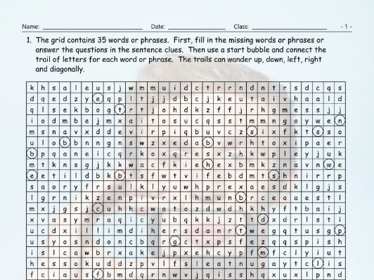 People Descriptions Wacky Trails Worksheet | Teaching Resources