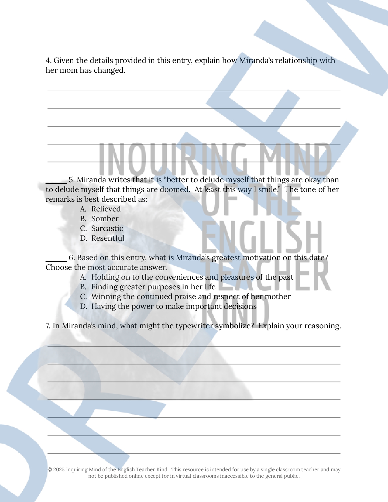 Life As We Knew It Chapter 13 Close Reading Inference Worksheet and ...