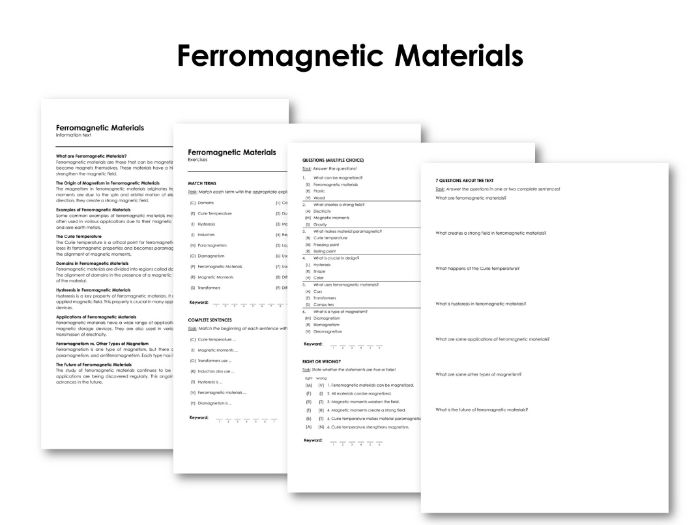 Ferromagnetic Materials | Teaching Resources