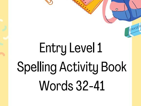 Entry Level 1 Functional Skills Spelling Workbook Words 32 41 