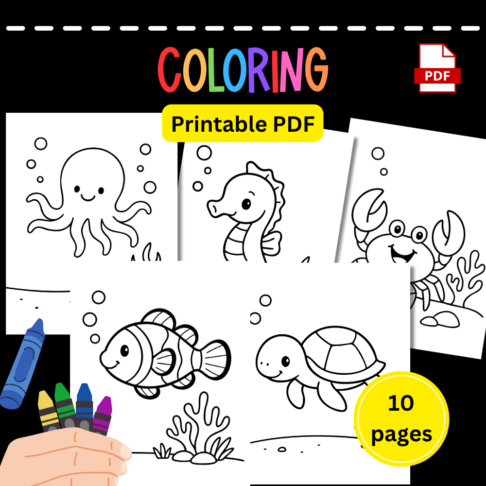 Sea Animals Coloring Pages | Preschool PDF | Teaching Resources