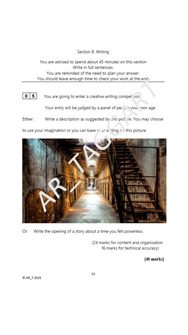 ORIGINAL AQA (2026) GCSE ENGLISH LANG Paper 1 | AO SA Grids + Q5 Writing Support | Teaching ...