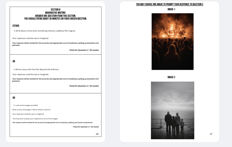 Edexcel IGCSE English Language (4EA1/2) Imaginative Writing Paper 2 ...