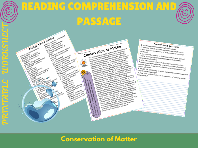 Exploring the Conservation of Matter: Passage and Questions for ...