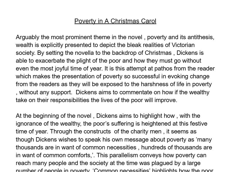 Poverty in A Christmas Carol | Teaching Resources