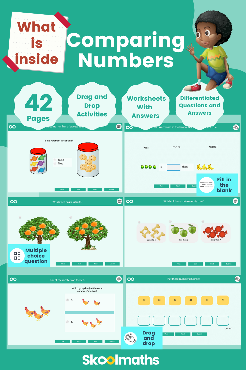 Ordering & Comparing Numbers - Year 1 Digital Maths Lesson and ...