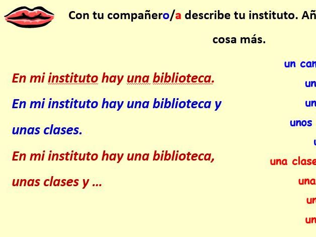 Primary Spanish resources: describing your school