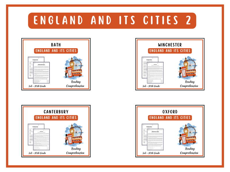 England and Its Cities: Reading Comprehension Passages & Questions ...