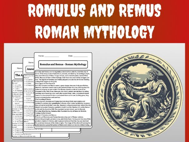 Romulus and Remus - Roman Mythology Reading Comprehension Passages ...