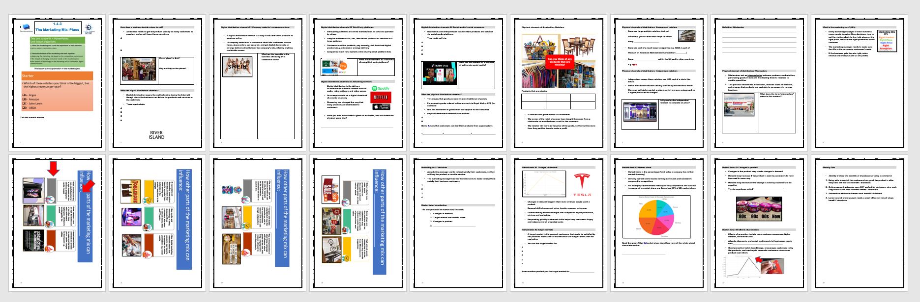 EDEXCEL GCSE BUSINESS 1.4.3 THE MARKETING MIX (COMPLETE LESSON) 143 ...