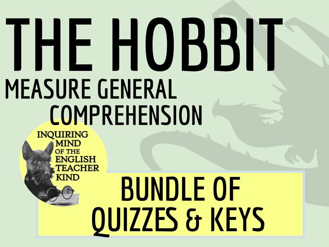 The Hobbit Quiz & Key Bundle (Set of 10 Assessments) | Teaching Resources