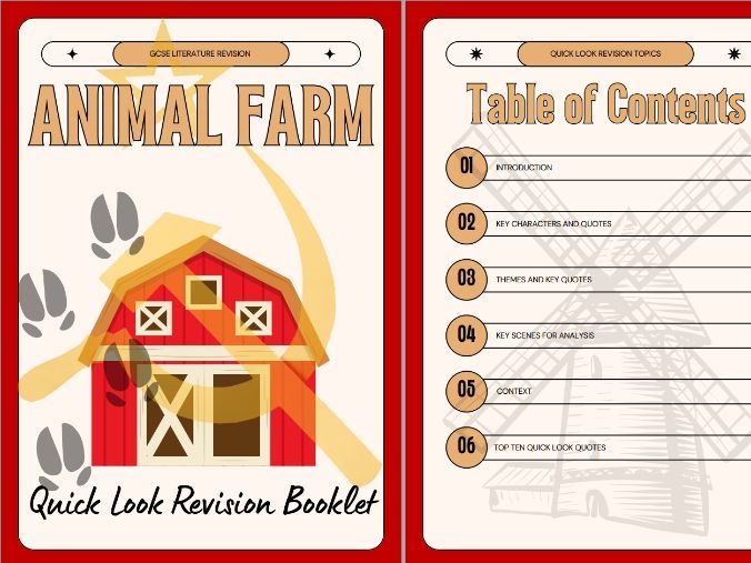 Animal Farm Quick Look Revision Booklet | Teaching Resources