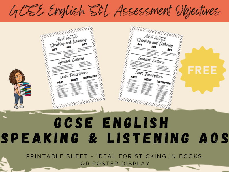 FREE GCSE English Speaking Listening Assessment Objectives Print FREE GCSE English Speaking Listening Assessment Objectives Print