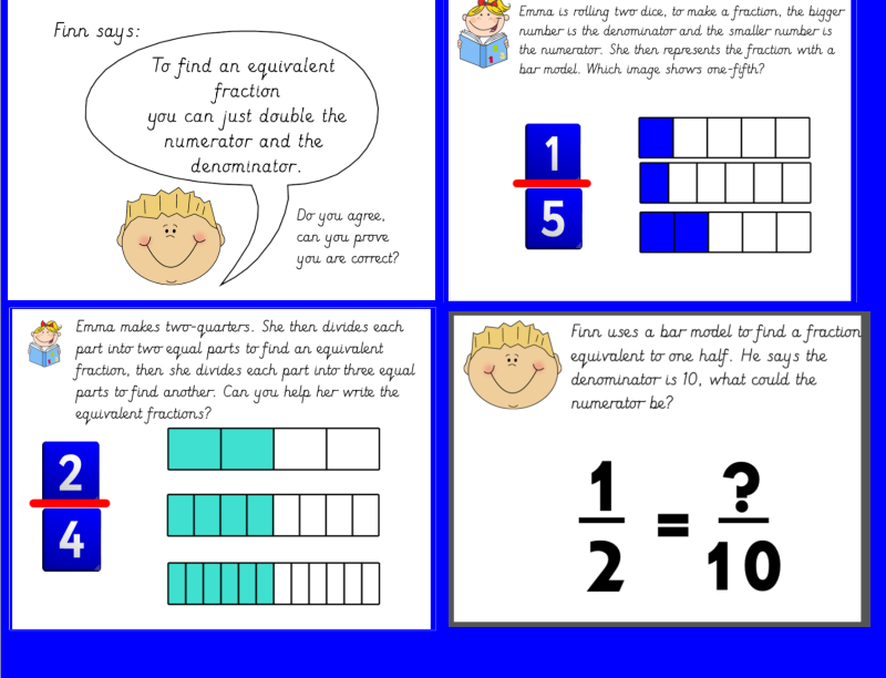 Year 3 Equivalent Fractions Using Bar Model Bundle Teaching Resources