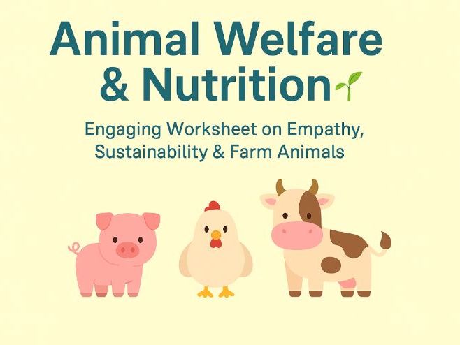 Animal Welfare & Nutrition – Engaging Worksheet on Animal Welfare ...