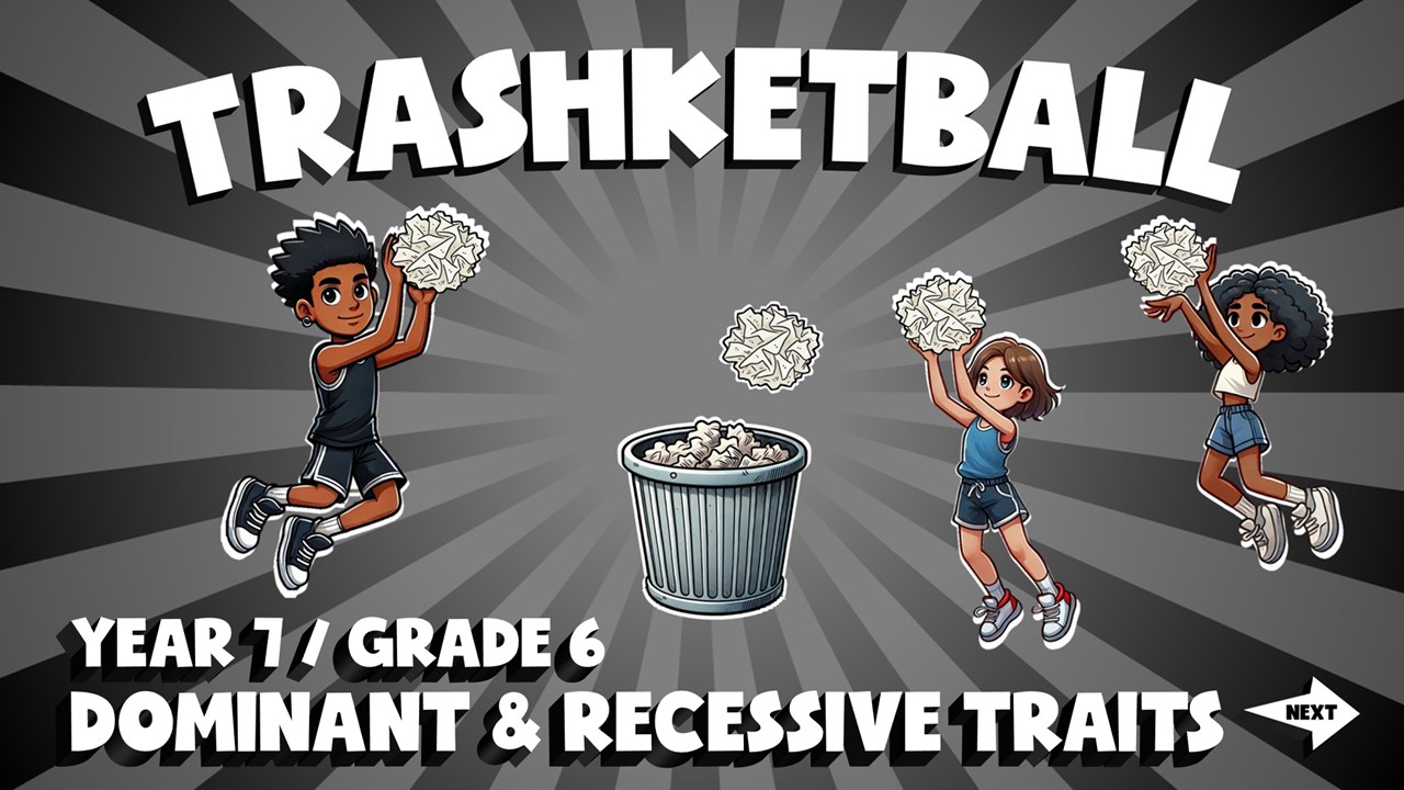 Dominant & Recessive Traits TRASHKETBALL Science Game | No-Prep Year 7 ...
