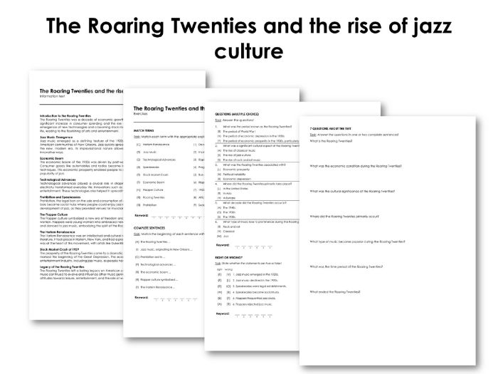 The Roaring Twenties and the rise of jazz culture | Teaching Resources