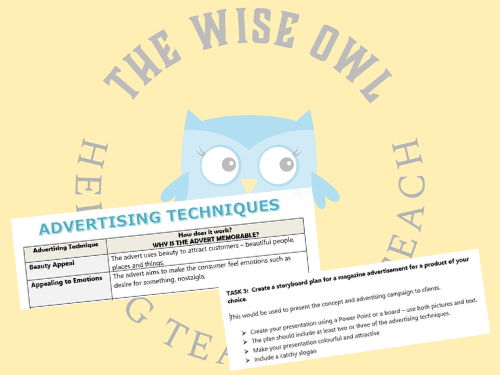 Advertising Language and Techniques | Teaching Resources