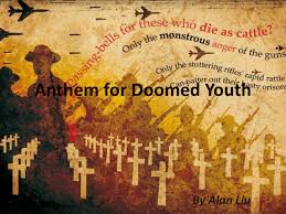 revision sheet bullet points analysis of ANTHEM FOR DOOMED YOUTH by ...