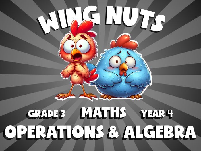 Operations & Algebra WING NUTS Maths Game | No-Prep Year 4 Review ...