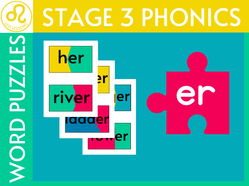 Stage 3 Phonics Word Puzzle er sound | Teaching Resources