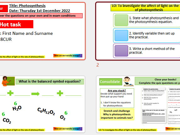 KS3 Photosynthesis | Teaching Resources
