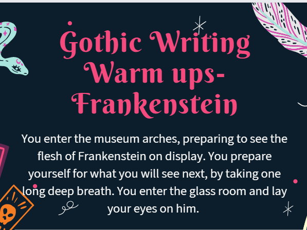 Gothic Writing Warm Ups | Teaching Resources