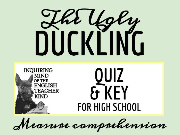 "The Ugly Duckling" by Hans Christian Andersen Resource Bundle ...