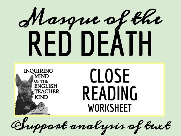 "The Masque of the Red Death" by Edgar Allan Poe Resource Bundle ...