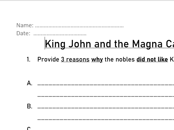 King John and the Magna Carta | Teaching Resources