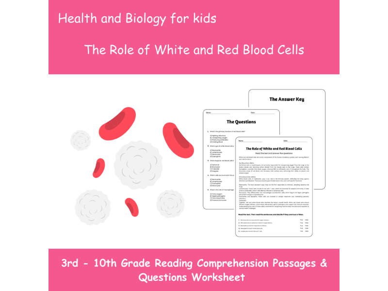 The Role of White and Red Blood Cells Reading Comprehension Passages ...