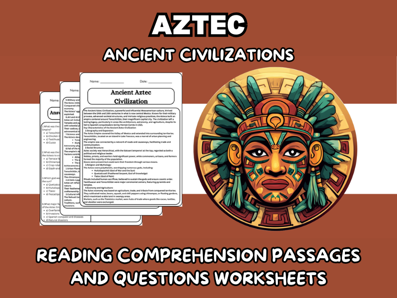 Aztec - Ancient Civilizations Reading Comprehension Passages and ...