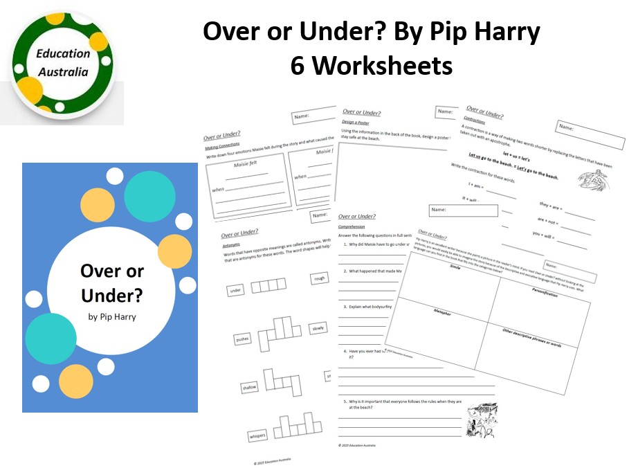 Over or Under? by Pip Harry - 6 Worksheets - Reading Comprehension ...