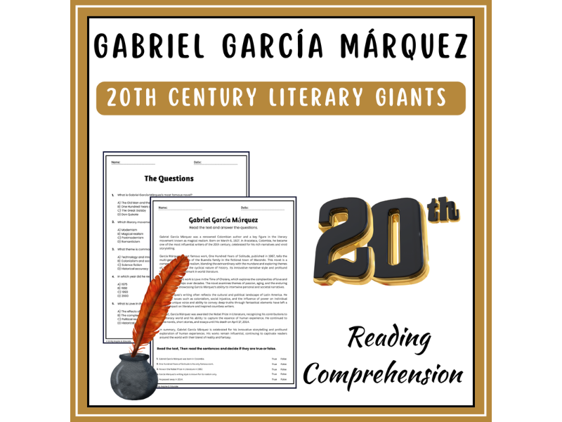 Gabriel García Márquez Reading Comprehension Passages & Questions ...