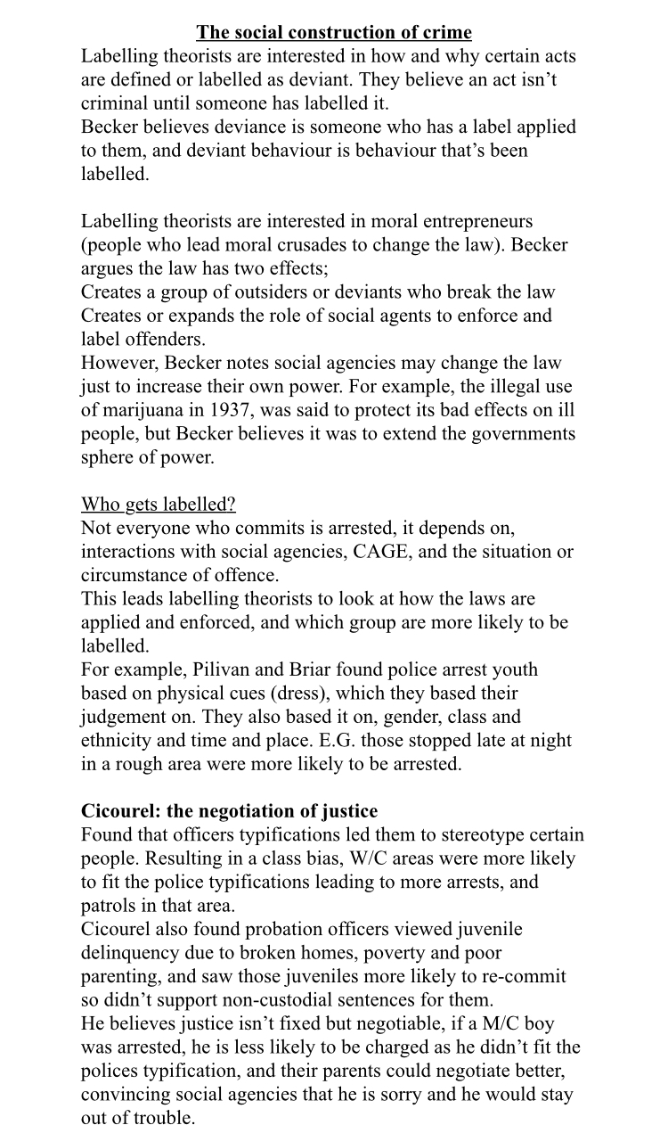 A*/A AQA SOCIOLOGY NOTES (WHOLE SPEC AS AND A LEVEL ) | Teaching Resources